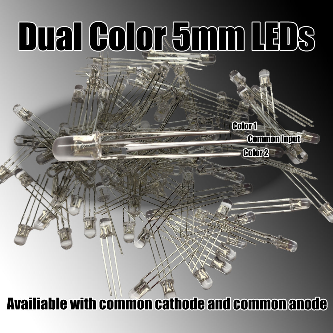 5mm Round Top Ultra bright LEDs - Dual Color – Next Level Neo